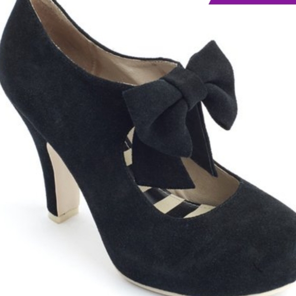 lola Ramona | Shoes | Nwot Lola Ramona Copenhagen Black Bow Angie Suede ...